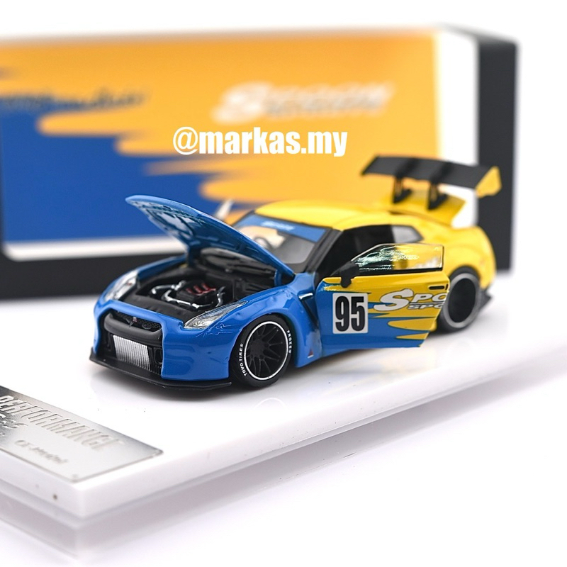 OLD TIME MODEL 1/64 LB PERFORMANCE GT-R R35 GT WING SPOON LIVERY ...