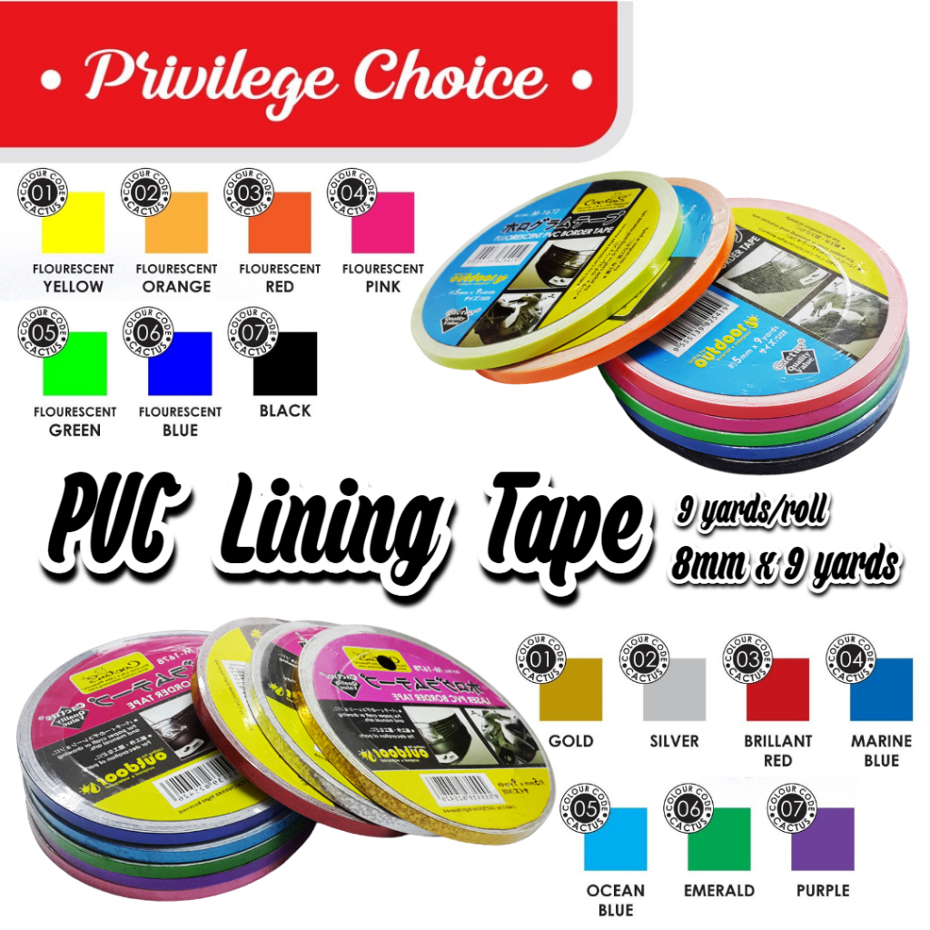 PVC Lining Tape / Pvc Border Tape / Lining Sticker / Red Line Sticker ...
