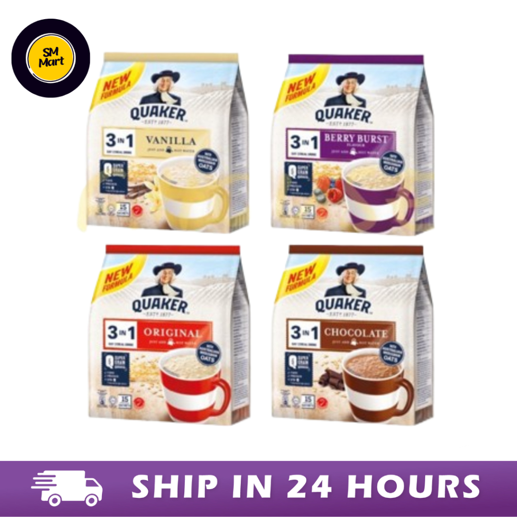 Oat Cereal Milk Quaker Oats Quacker Instant Drink 3in1 (15's x 28g ...