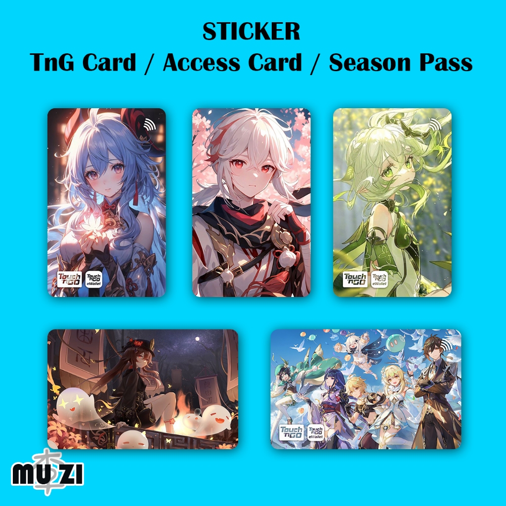 Genshin TnG Card STICKER NFC STICKER Waterproof Thick Hard Material ...