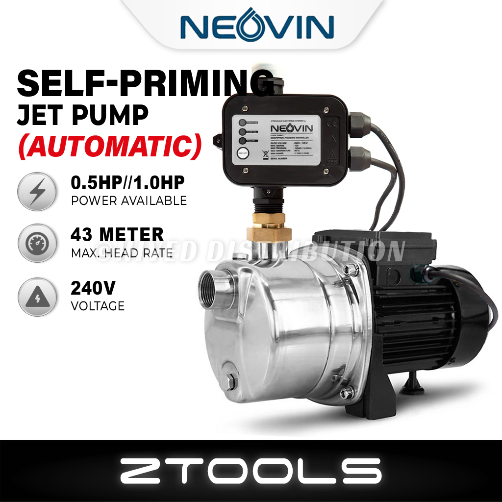 NEOVIN Automatic Self-Priming Jet Pump 0.5HP & 1HP Home Water Pressure ...