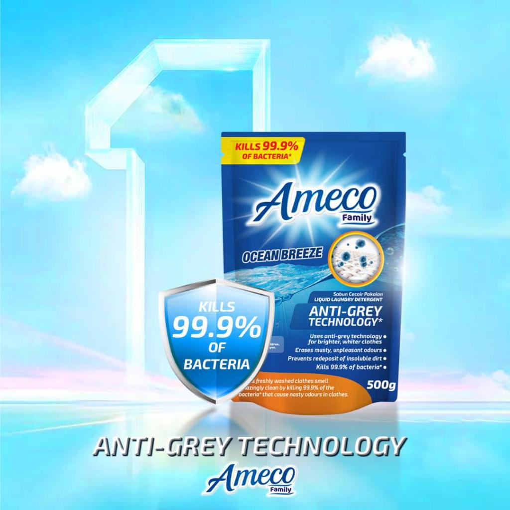 Ameco Ocean Breeze 500G Deep Clean Liquid laundry Detergent | Shopee ...