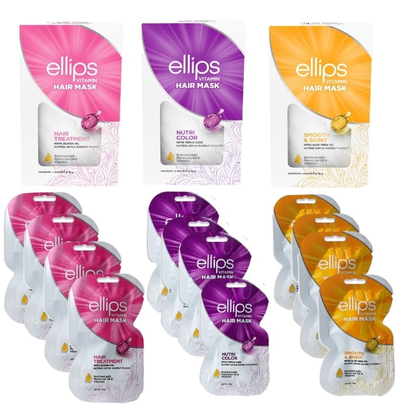 [TKM] Ellips Hair Mask (4's x 20g) | Shopee Singapore