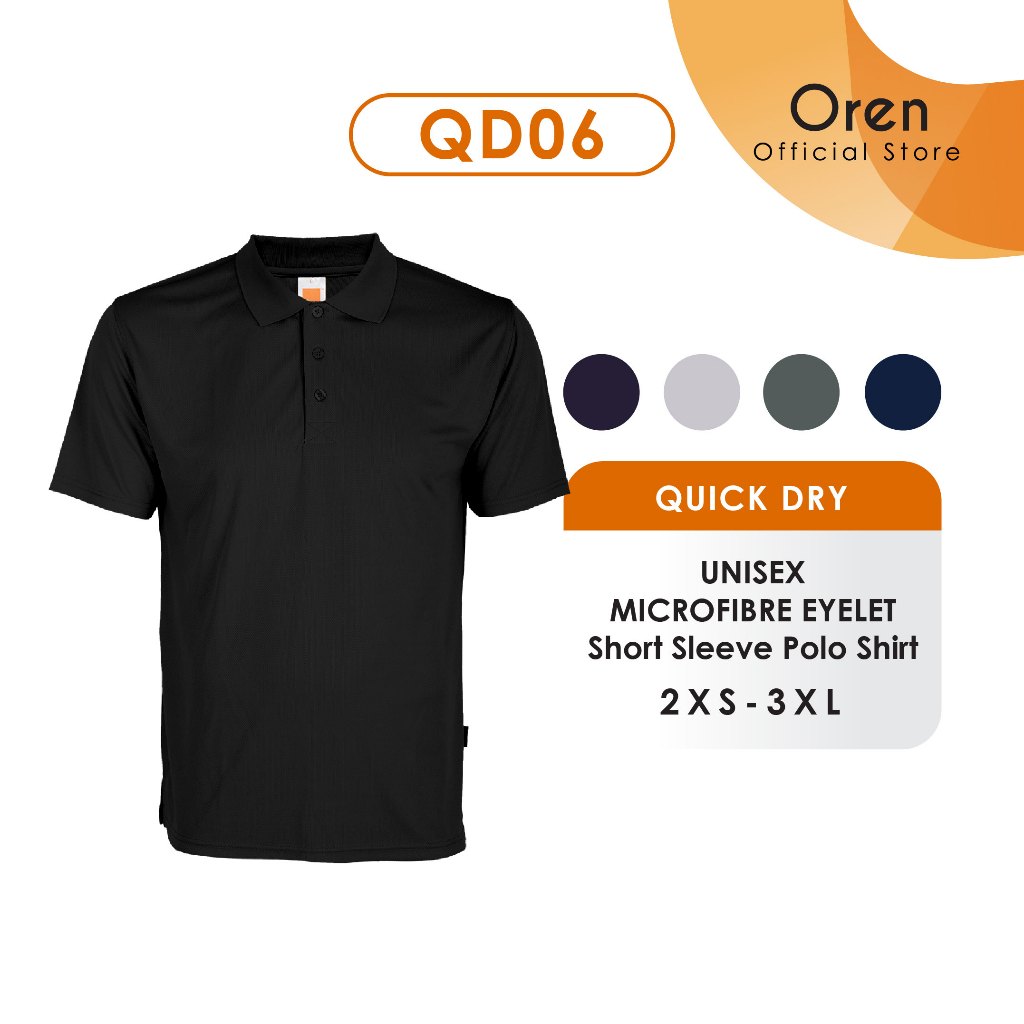 Oren Sport QD Quick Dry Plain Collar Shirt QD06 | Shopee Singapore