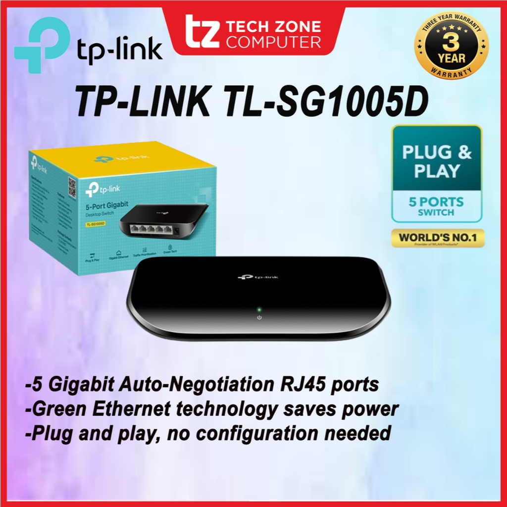 TP-Link SG1005D 5-PORT DESKTOP GIGABIT SWITCH | Shopee Singapore