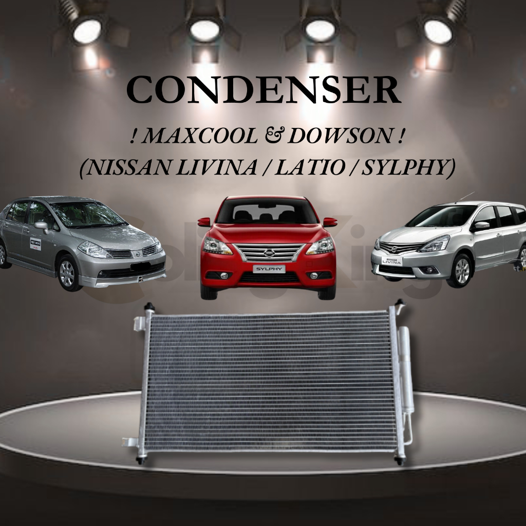 FULL SET 100% [Maxcool// Dowson] Car Aircon Condenser with Drier ...