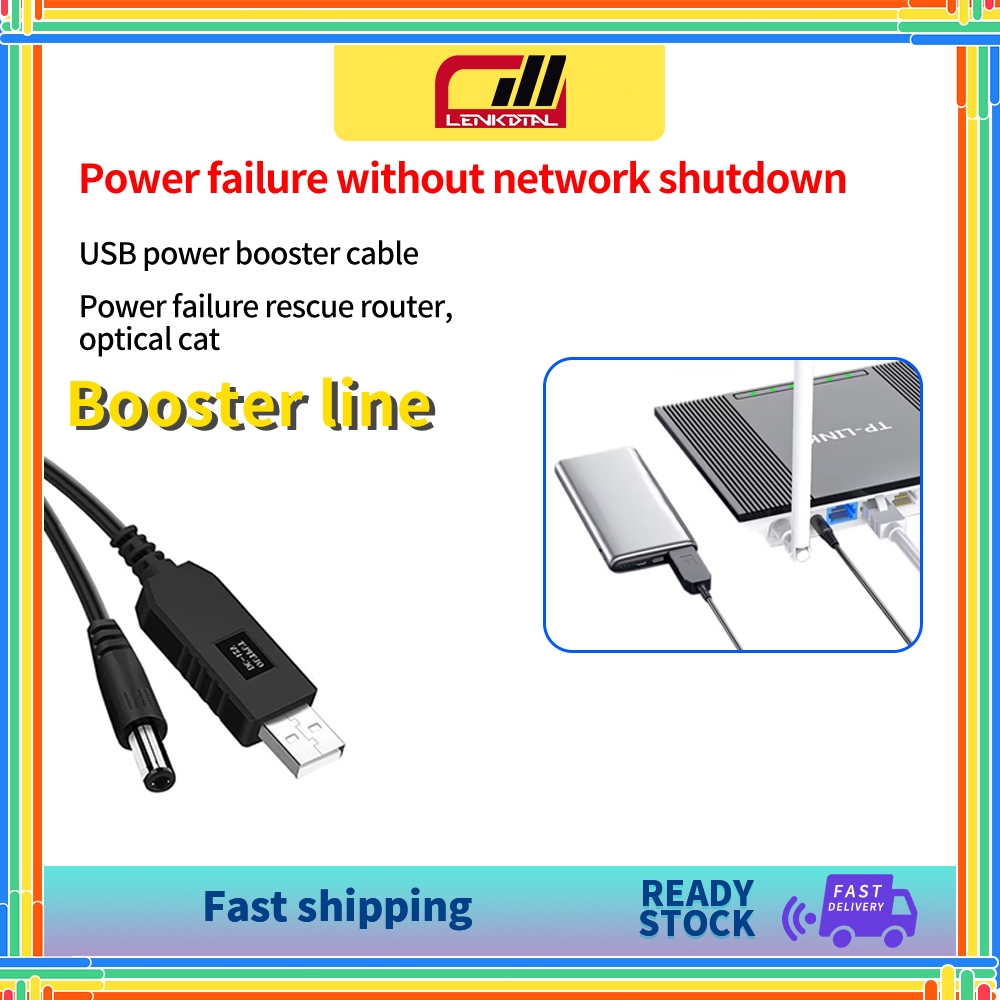 WiFi to Powerbank Cable for Router WiFi 5v to 12v step-up Cable Power ...