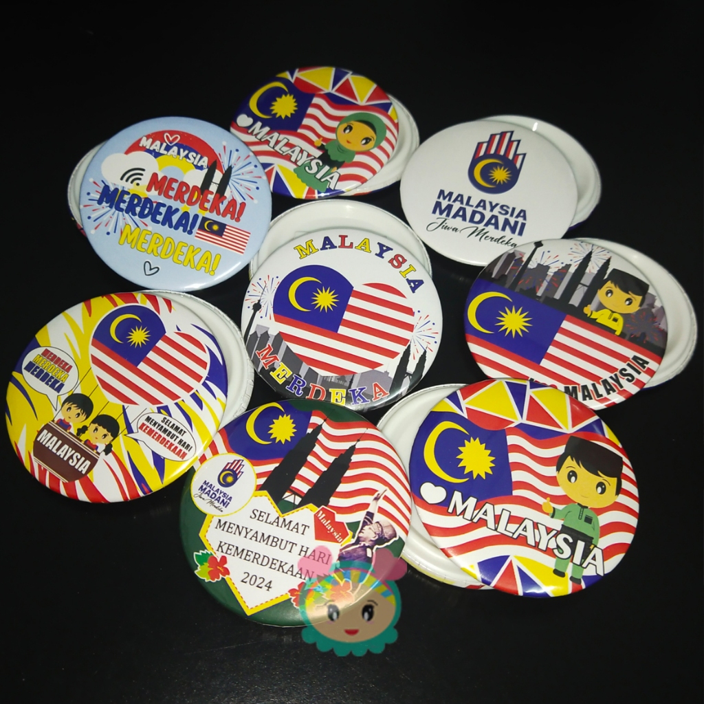 Button BADGE MERDEKA 100PCS (Can MIX) | Shopee Singapore