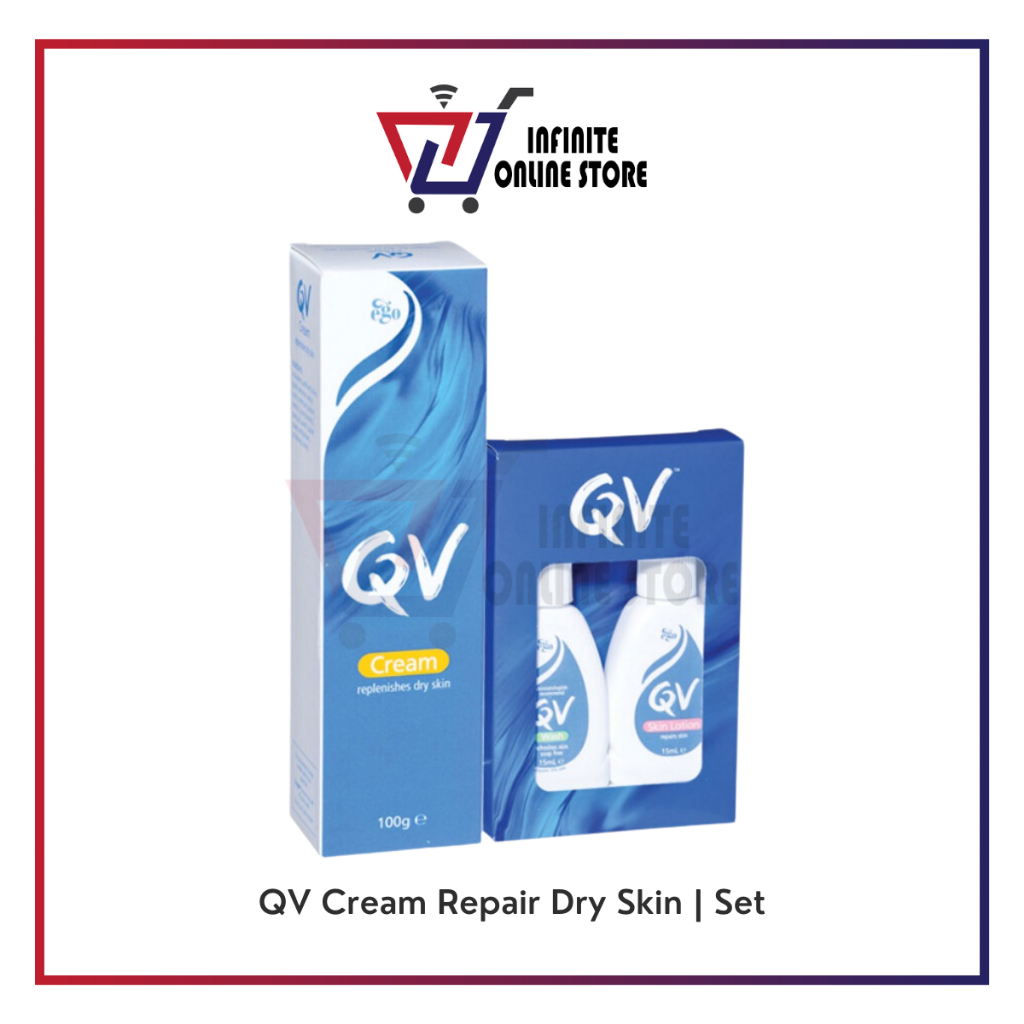 QV Cream Repair Dry Skin Set (Cream 100g + Gentle Wash 15g + Skin ...