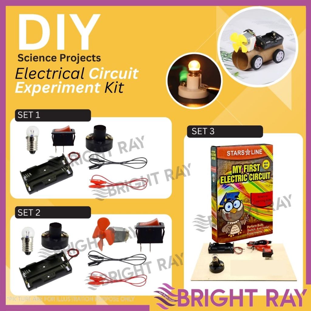 Students Electrical Circuit School Electronic Kits Experiment Set With ...