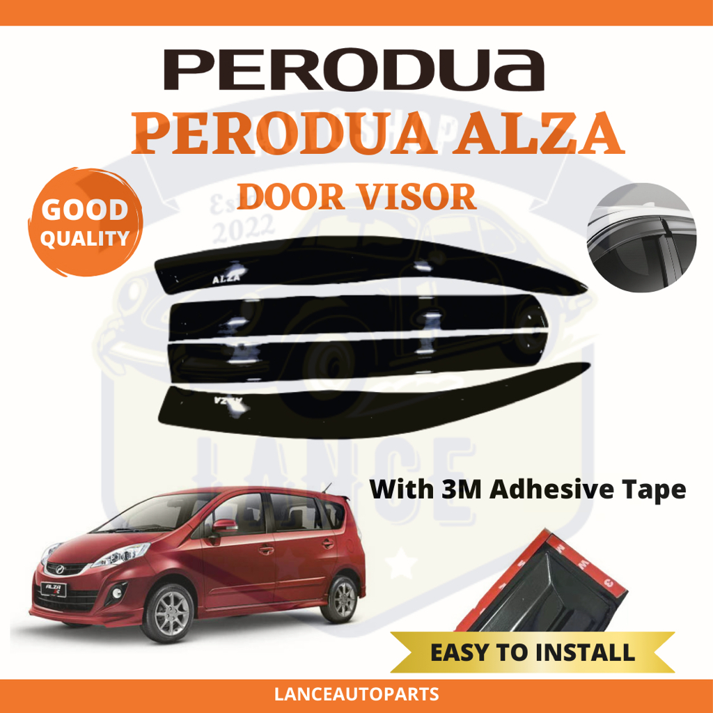 Perodua Alza Door Visor Air Press Window 7cm Mugen Style Acrylic Wind ...