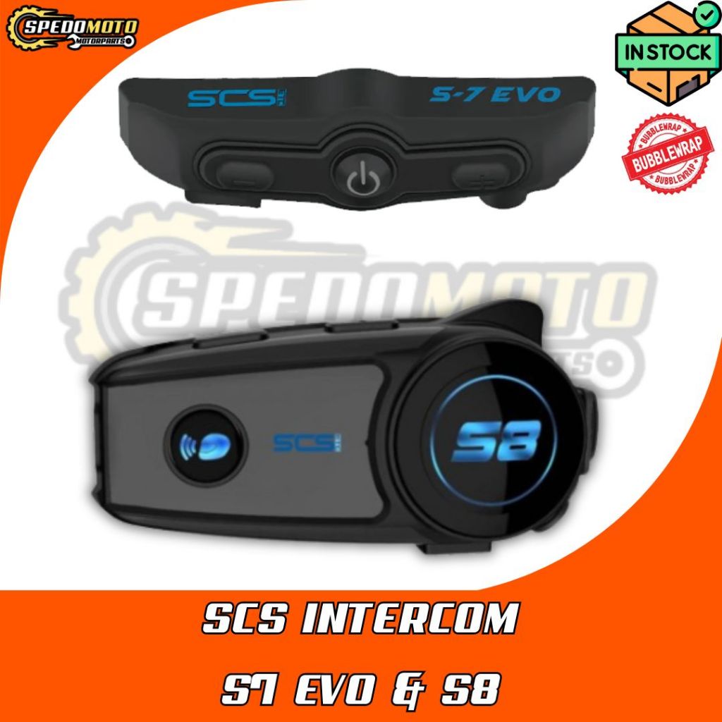 BLUETOOTH INTERCOM SCS S7 EVO S8 FOR HELMET | Shopee Singapore