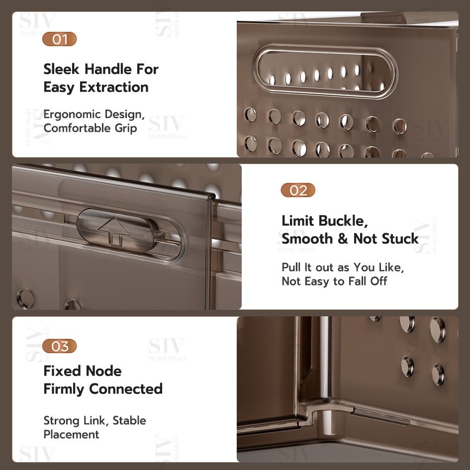 SIV DIY Adjustable Storage Box | 28-48cm Expandable | Multi-Use for ...