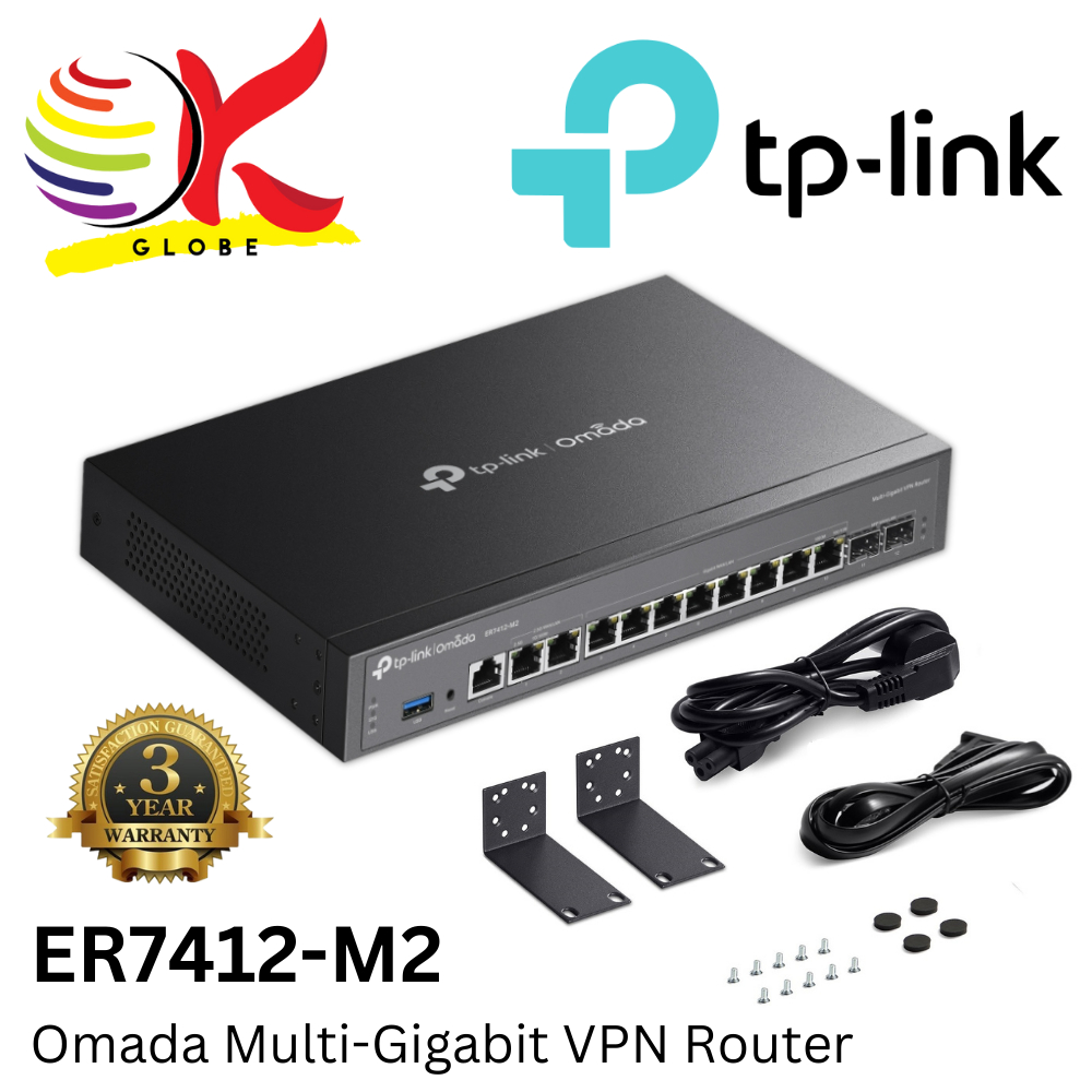 TP-LINK ER7412-M2 OMADA MULTI-GIGABIT VPN ROUTER WITH QUAD-CORE @2.0GHZ ...