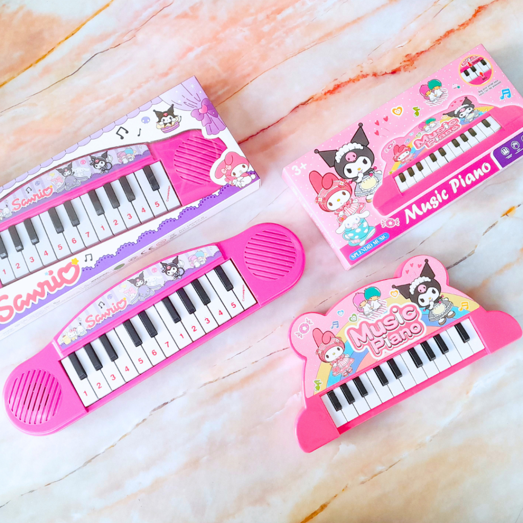 [FREE BATTERIES] Sanrio Kuromi Keyboard Piano Musical Toys Alat Muzik ...