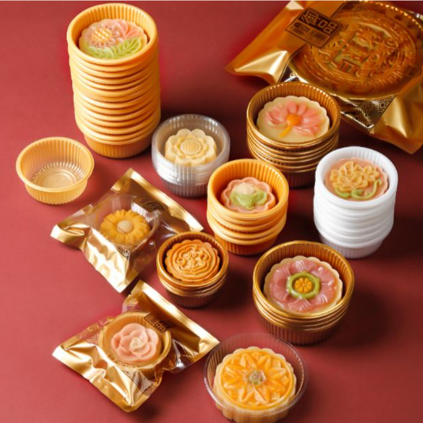 100Pcs 100g Mooncake Plastic Inner Tray Round Packaging Box Handmade ...