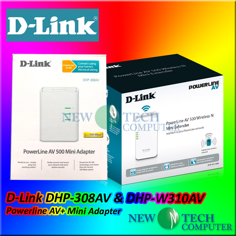D-LINK DHP-308AV & DHP-W310AV Powerline AV+ Mini Adapter | Shopee Singapore