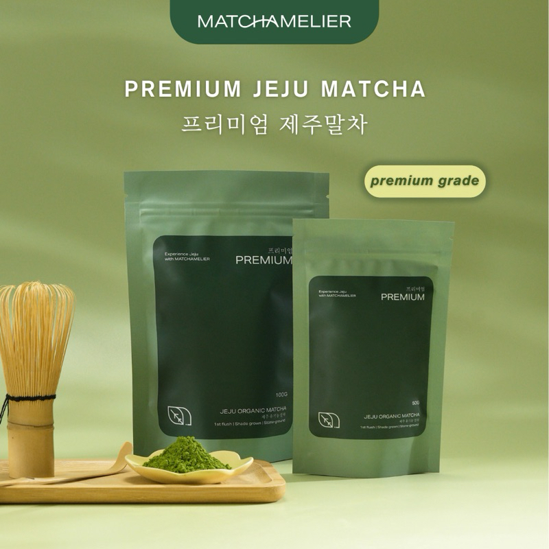 Premium 프리미엄 | JEJU Organic Matcha Powder 제주 유기농 말차 | MATCHAMELIER | Shopee Singapore