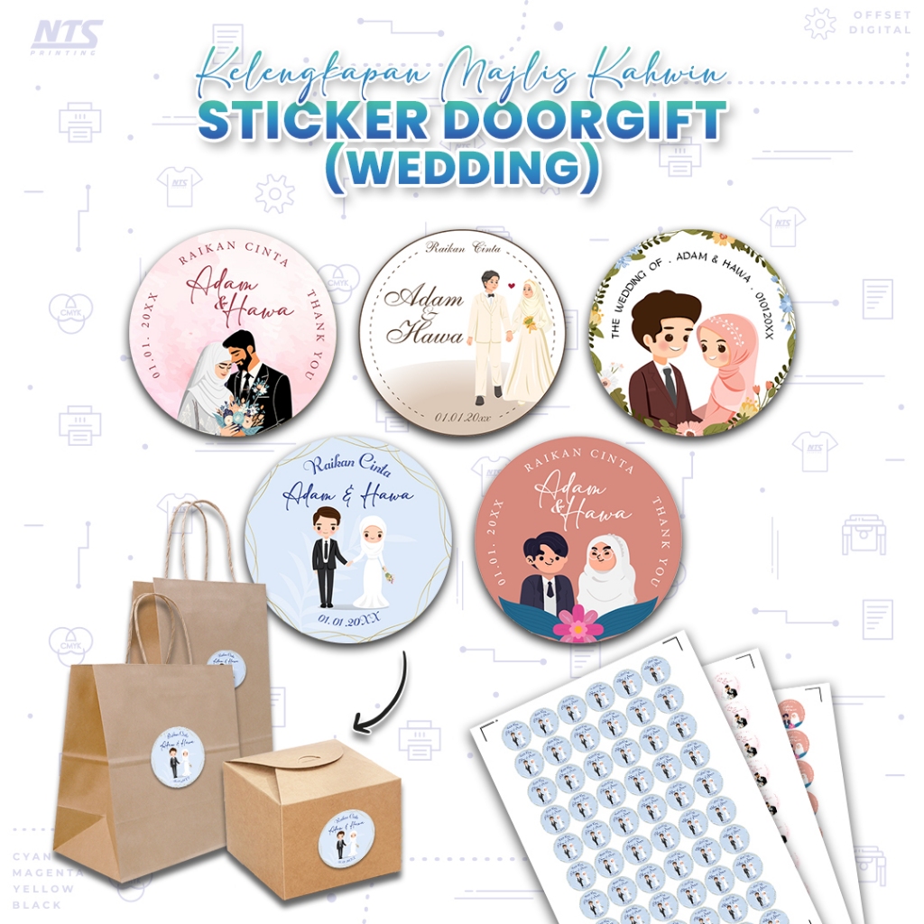 136pcs STICKER LABEL WEDDING - MAJLIS TERBUKA / EVENT / MAJLIS KHAS ...