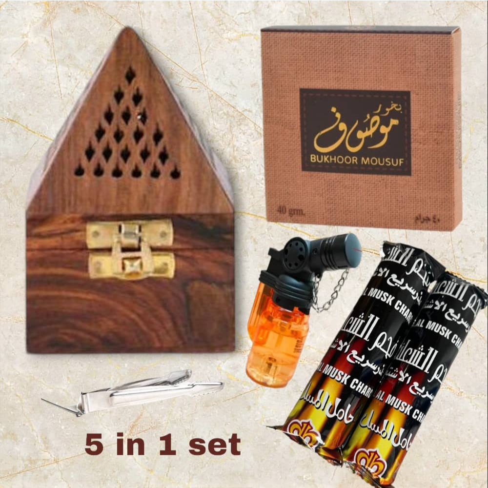 mubkhara set and bakhoor 40g bint hooran, romancea, hareem al sultan ...