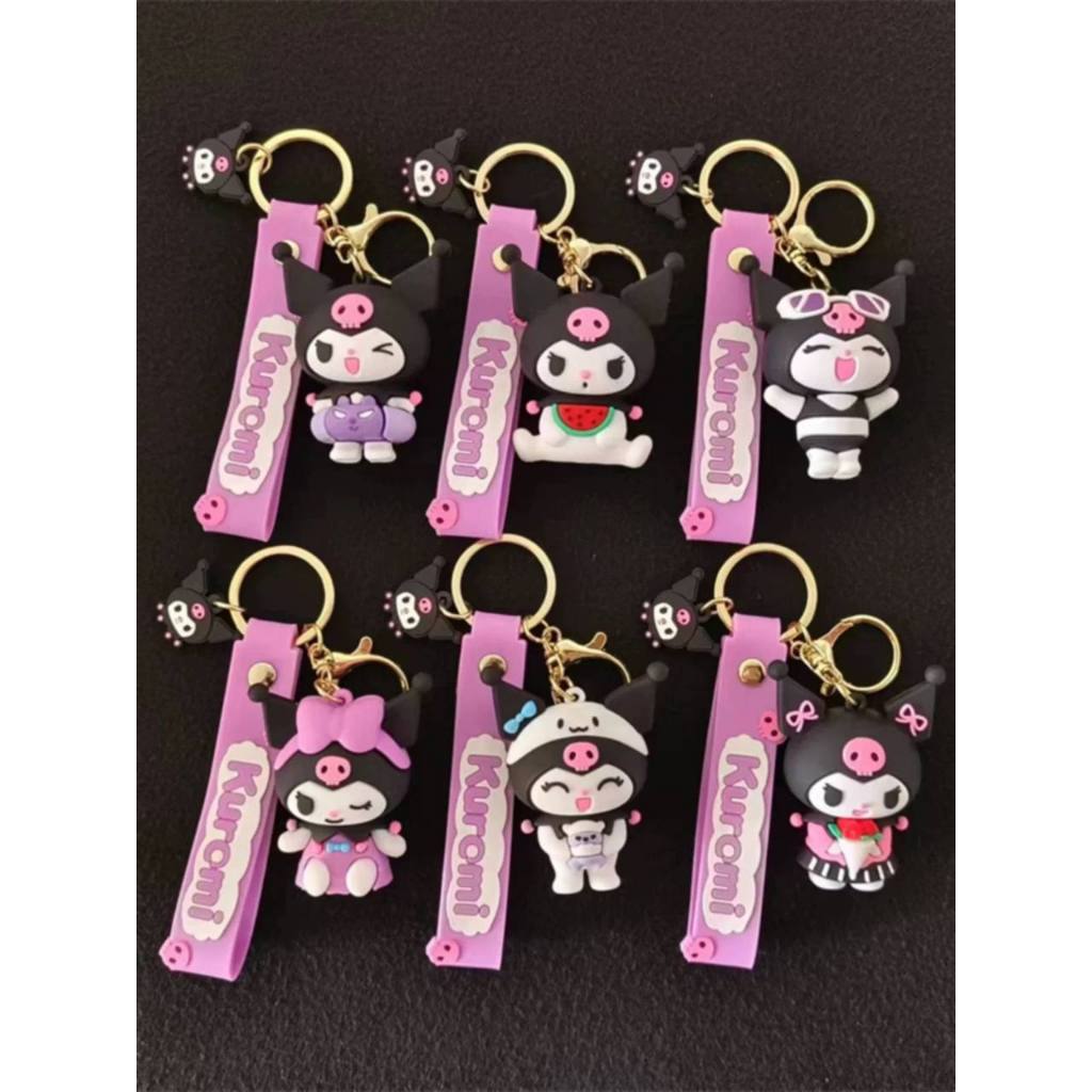 Cute Keychain Key Ring Cartoon Keychain Sanrio Kuromi One Piece Melody ...