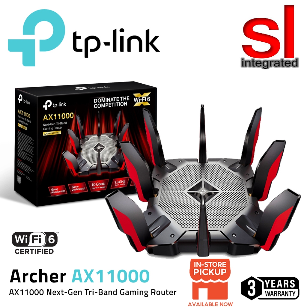 TP-LINK Archer AX11000 Wifi 6 Tri Band Wireless Gigabit Gaming AX Wifi ...