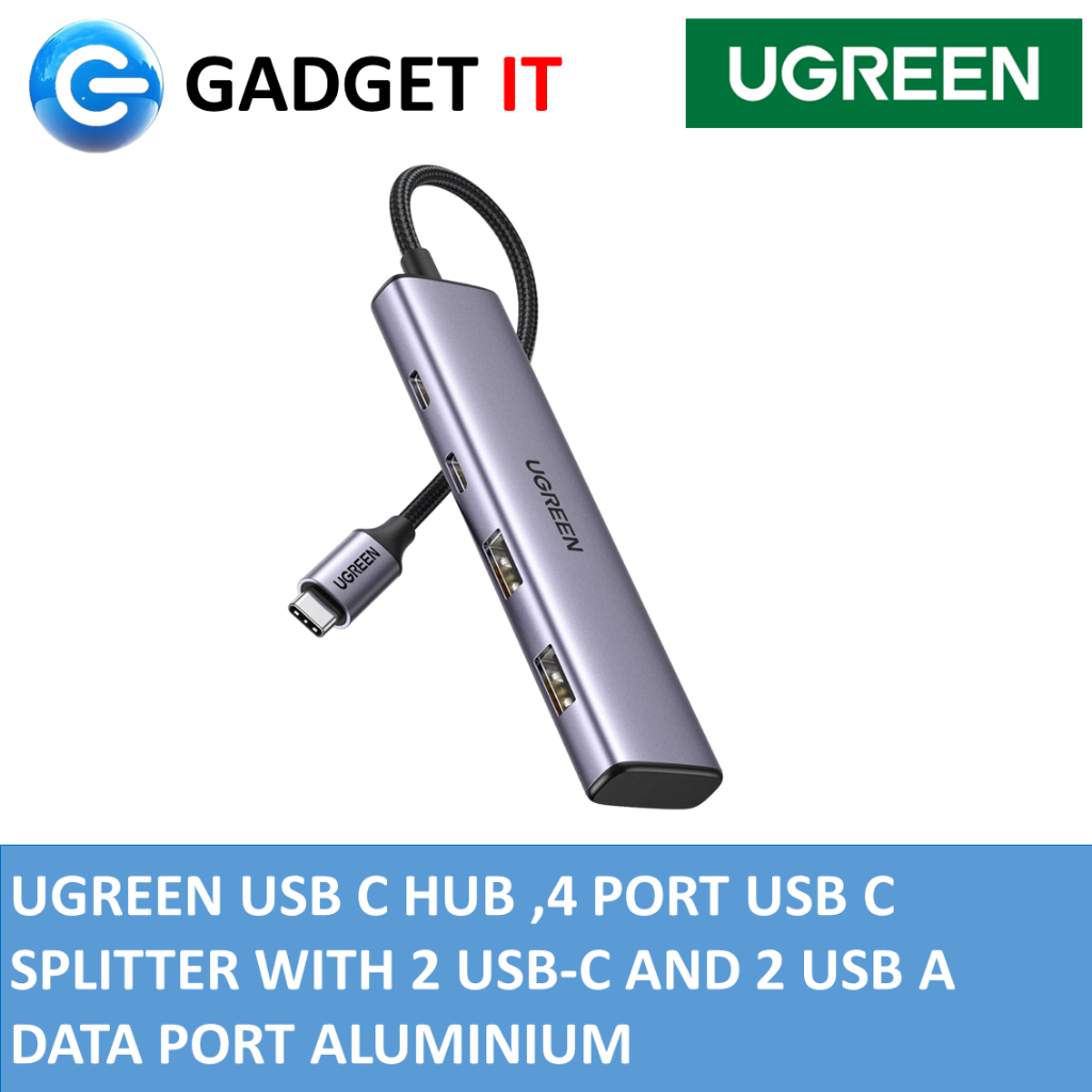 UGREEN USB C HUB ,4 PORT USB C SPLITTER WITH 2 USB-C AND 2 USB A DATA ...