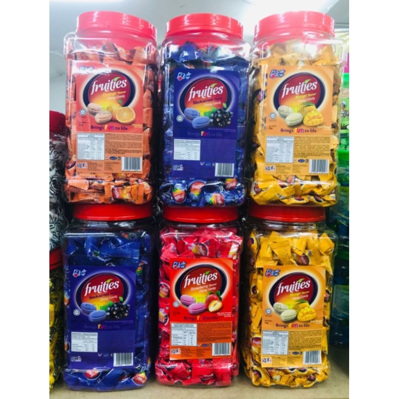 1KG Fruit Plus Chewy Candy Gula Gula Fruit Point HALAL Gula Lembut 4 ...