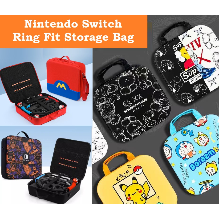 Nintendo Switch V1 V2 OLED Ring Fit Storage Bag Travel Carrying Case ...