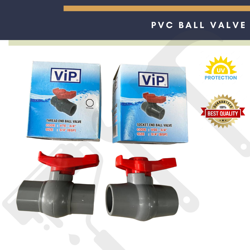VIP PVC Ball Valve | PVC Socket End Ball Valve | PVC Thread End Ball ...