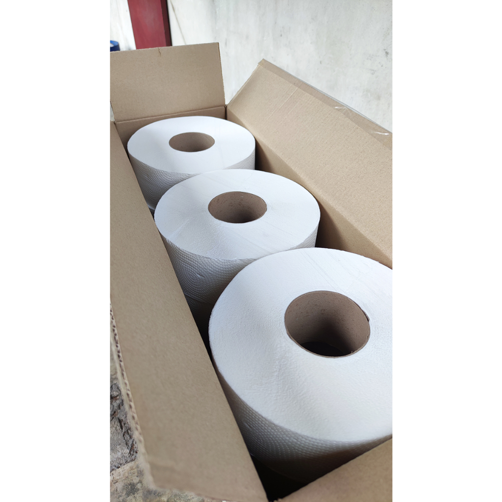 100% Pulp Jumbo Roll Tissue JRT (1ctn x 12 Rolls) | Shopee Singapore