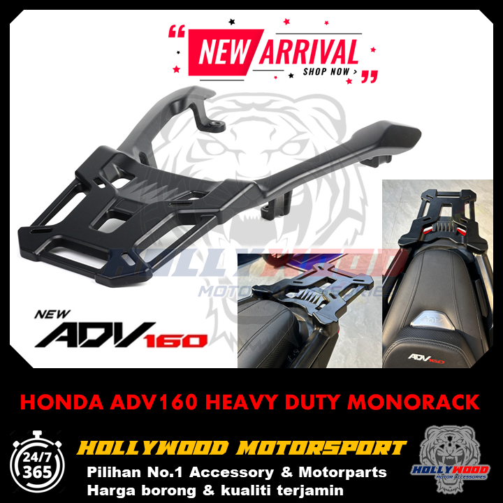 HONDA ADV160 MONORACK HEAVY DUTY REAR CARGO RACK UNIVERSAL TOP BOX ...