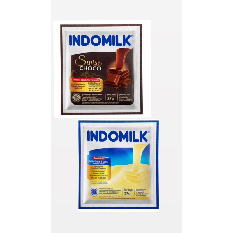 Halal PRODUCT INDOMILK SWEET THICK MILK / SWISS CHOCO MILK 37G | Shopee ...