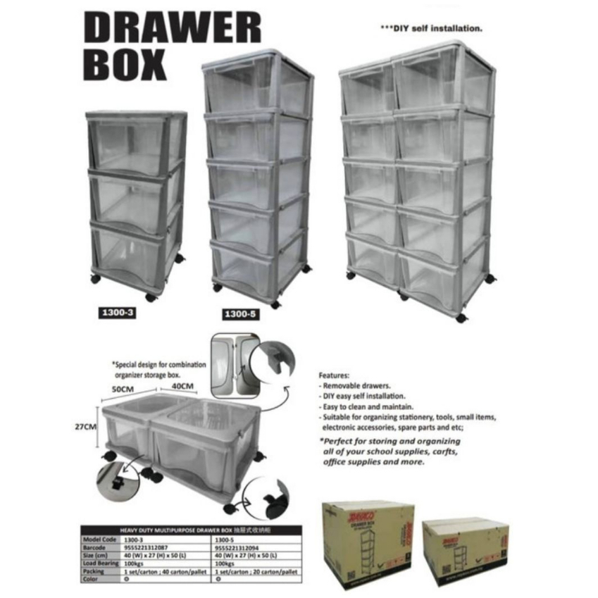 Rayaco Multipurpose Heavy Duty Drawer Box/ Storage Box/ Cabinet ...