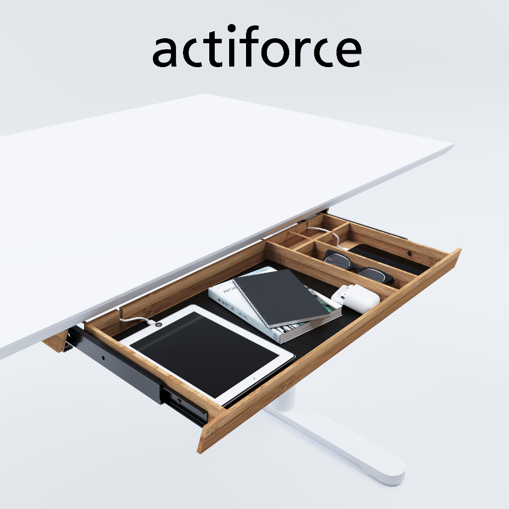 Actiforce Small Bamboo Under Table Drawer Storage /Stationary ...