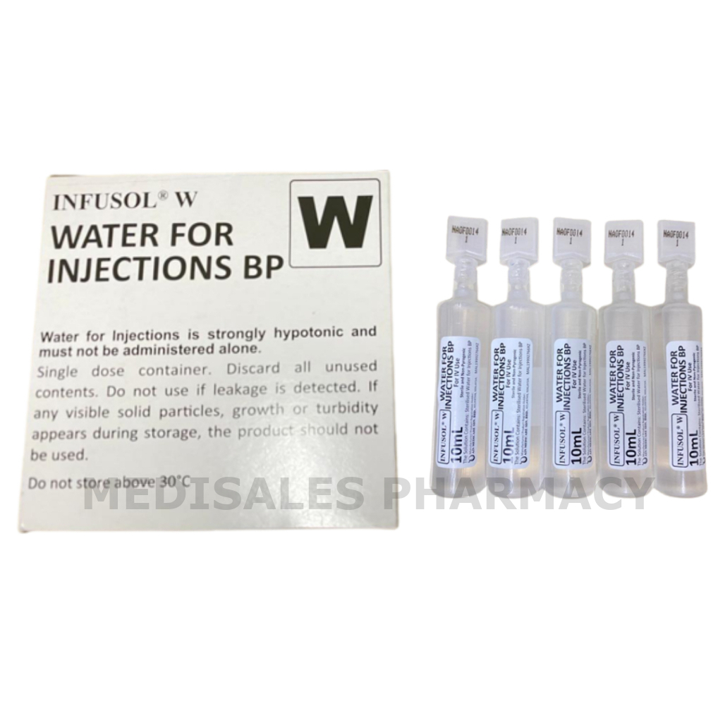INFUSOL WATER FOR INJECTION 10ML X 20'S (EXP 01/2029) | Shopee Singapore