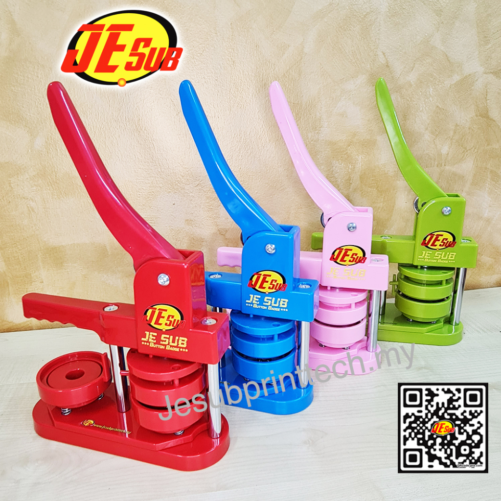 MK Button Badge Machine + 100 sets Pin + DIY Circle Cutter + Cold ...