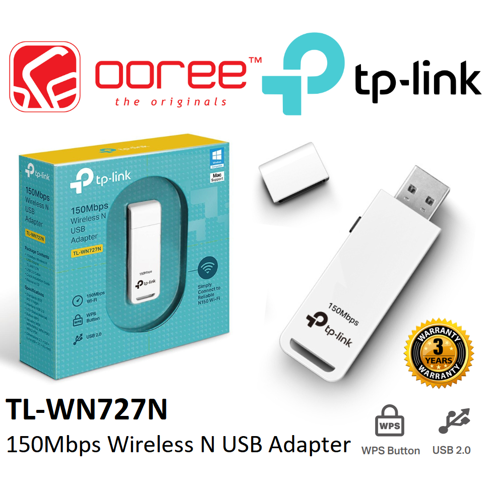 TP-LINK TL-WN727N 150MBPS WIRELESS N USB ADAPTER WITH EASY SETUP, WPS ...