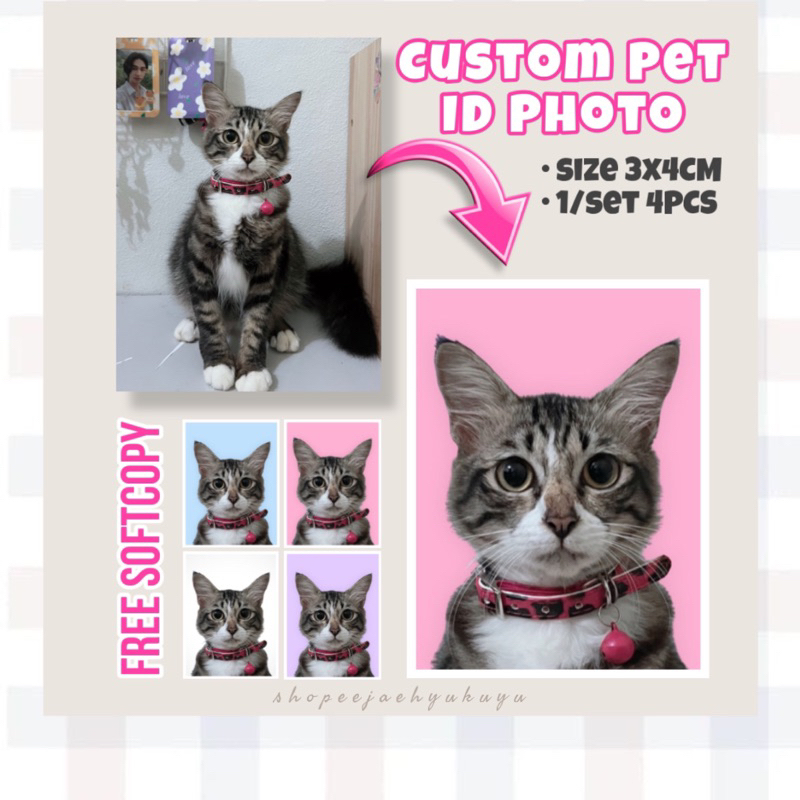 [NEW] Custom Pet ID Photo Pets ID Passport Photo for Cat Dog Printing ...
