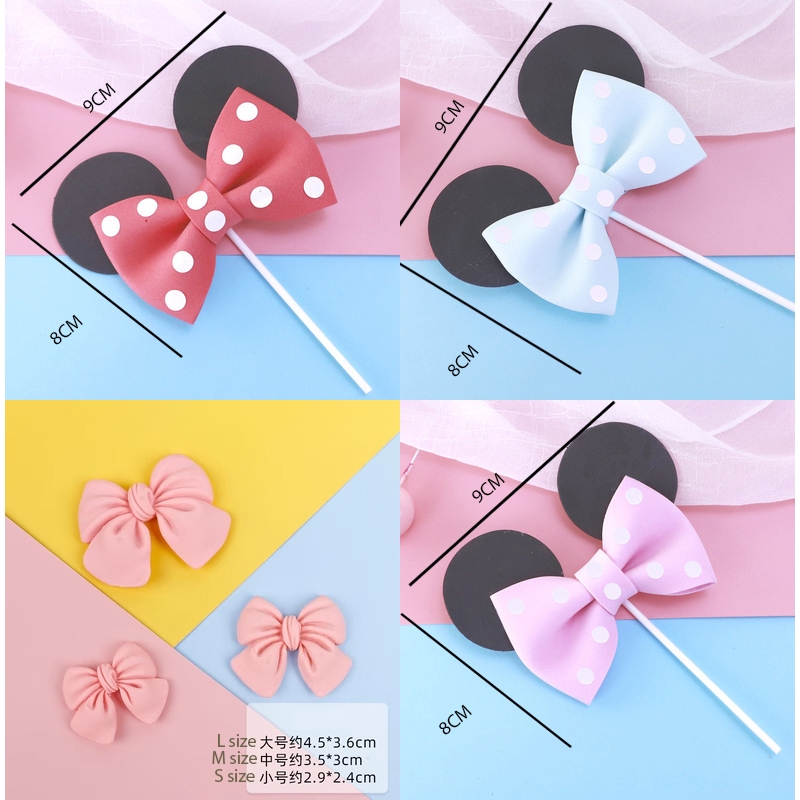 - DIY PACK-Mickey Ribbon Minnie Ribbon Mouse rat Cake Topper ...
