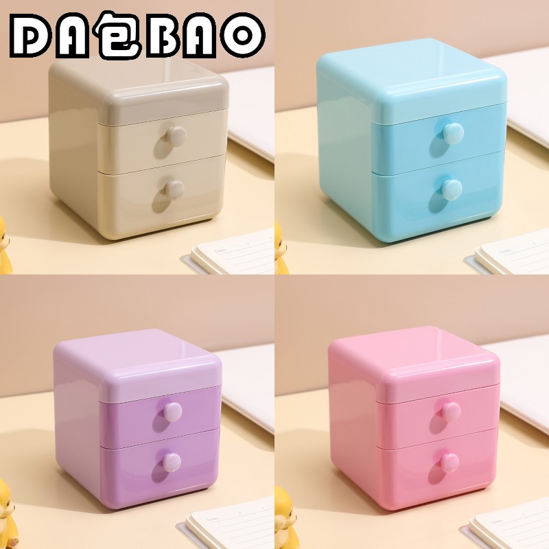 Mini Drawer Storage Box 3 Tier Desk Organizers Skincare Stationery ...