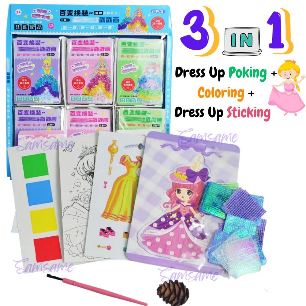 [3 IN 1] DIY Princess Poking Fun Skirt Deco Girls Art Craft Early ...