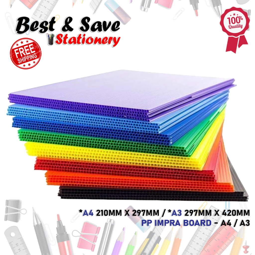 BEST & SAVE Impra Board A4 / A3 Polyplast Board / PP Straw Board ...