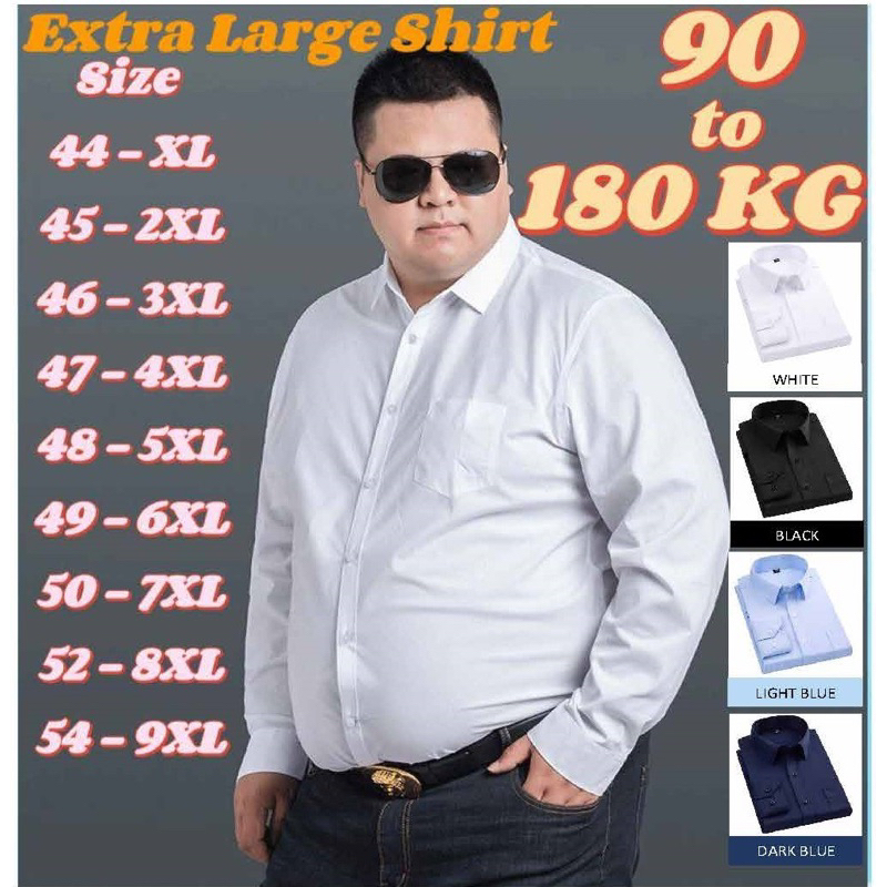 Men Extra Large Plus Size Formal Wear White Black Blue Color Long ...