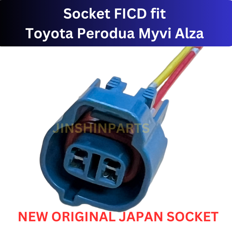 PERODUA TOYOTA Socket Ficd 2 Pin Fit AVANZA MYVI ALZA BEZZA CAMRY HILUX ...