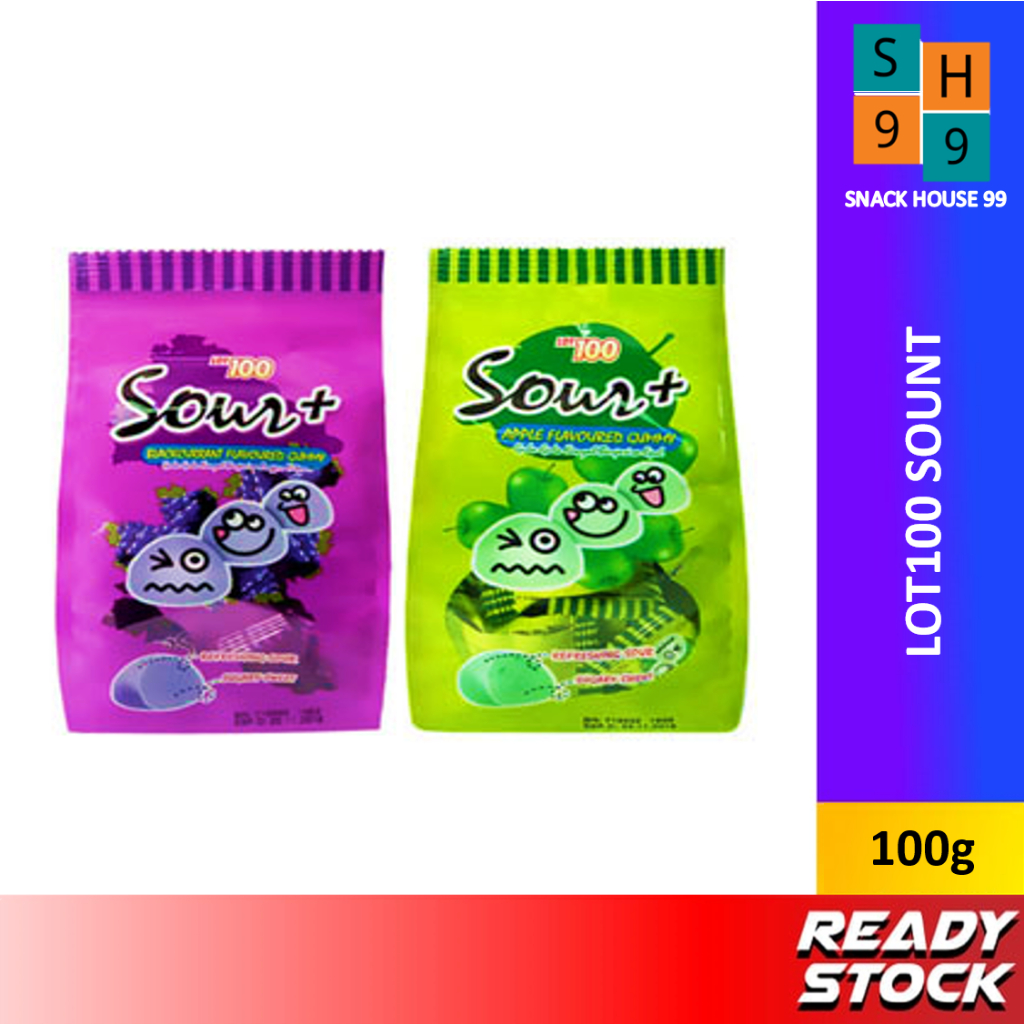 Candy Lot 100 Sount Blackcurrant/Apple Flavoured Gummy (100g) | Shopee ...