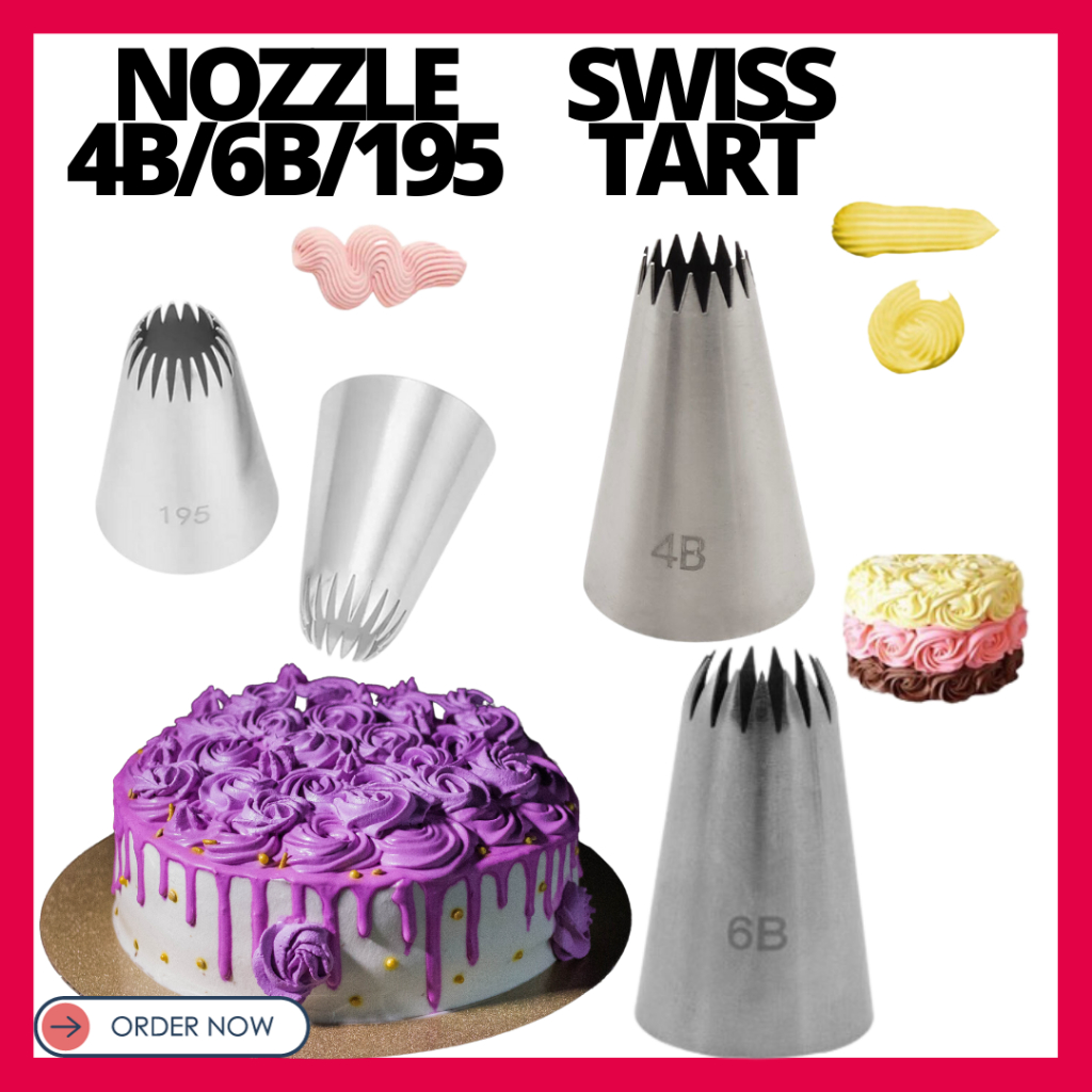 (4B/6B/195) Icing Piping Nozzle 864 Pastry Tip Stainless Steel Cake ...