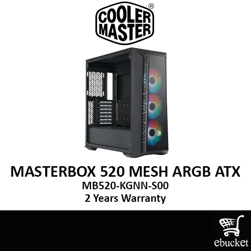 COOLER MASTER MASTERBOX 520 MESH ARGB ATX TEMPERED GLASS MID-TOWER ...