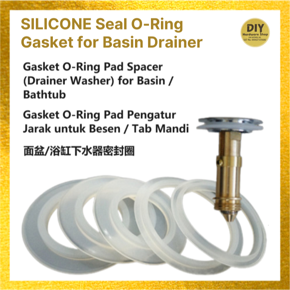 SILICONE Washer Rubber Seal Gasket Ring Basin Bathtub Getah Silikon ...