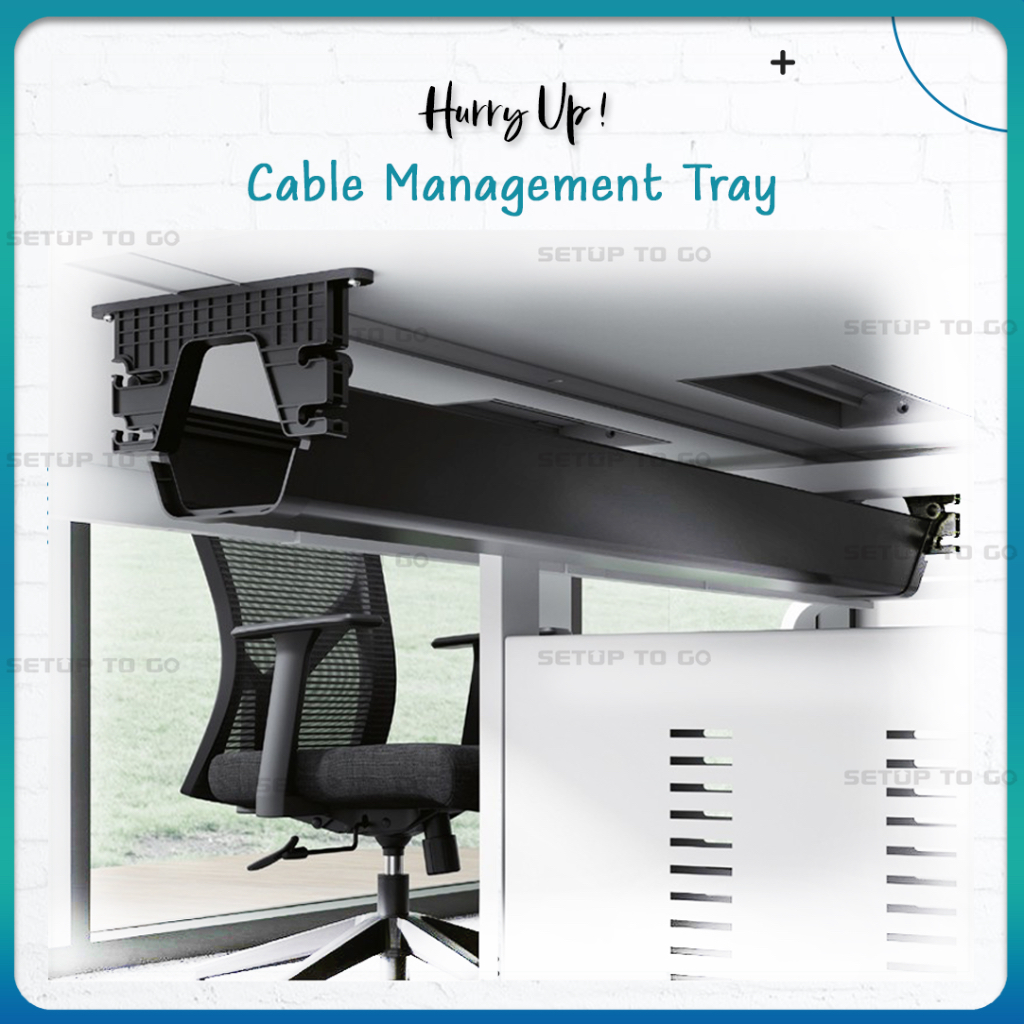 Desk cable storage, table cable management , wiring storage box (TUTUP ...
